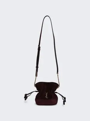 Saint Laurent Jamie Mini Shoulder Pouch Bag Smoky Suede - Burgundy