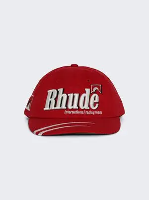 Rhude Moonlight Dual Stripe Baseball Cap - Red
