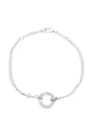 Cartier 18k White Gold Diamond Love Circle Bracelet - Silver