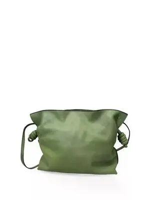 Loewe 1980s Flamenco Knotted Shoulder Bag - Green