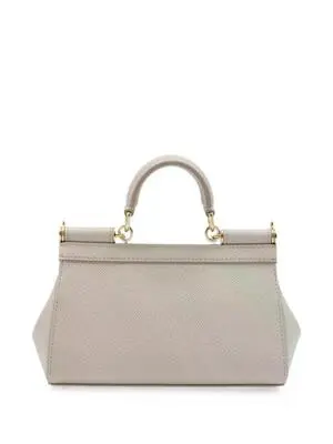 Dolce & Gabbana Mini Sicily Handbag In Dauphine Calfskin - Pink