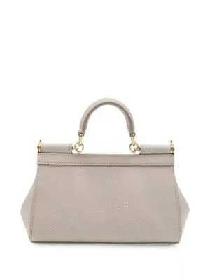 Dolce & Gabbana Mini Sicily Handbag In Dauphine Calfskin - Pink