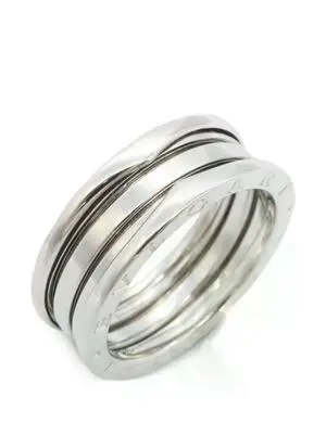 BVLGARI 18k White Gold B.zero1 Three-band Ring - Silver