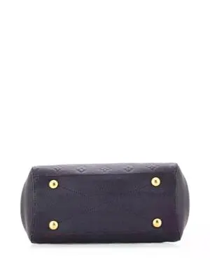 LOUIS VUITTON Montaigne Handbag Monogram Empreinte Leather Bb Satchel - Blue