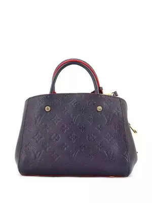 LOUIS VUITTON Louis Vuitton Monogram Empreinte Leather Satchel Blue