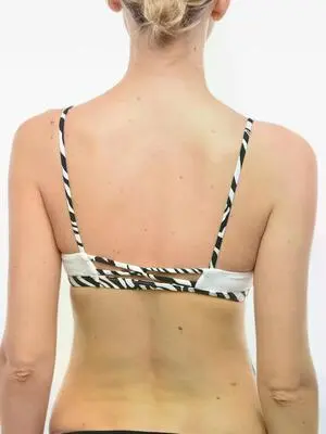 Karl Lagerfeld Animal-print Triangle Bikini Top