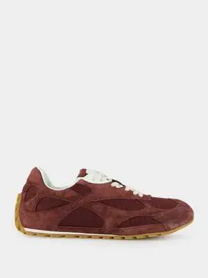 Bottega Veneta Sneakers L-top Orbit Flash Suede - Brown