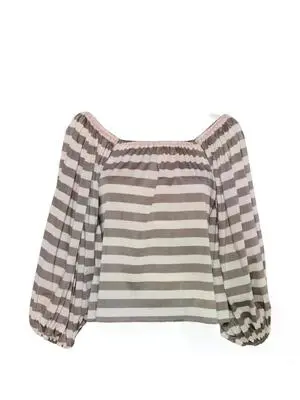 Camilla Striped Off-shoulder Top