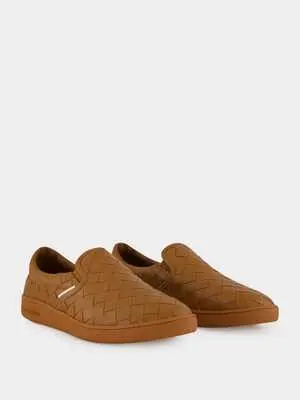 Bottega Veneta Sawyer Leather Slip-on Sneakers - Beige