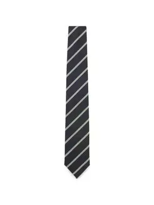 BOSS Diagonal-stripe Silk Tie - Green