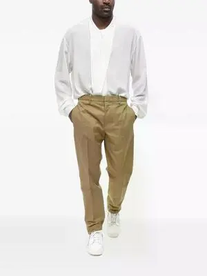 JIL SANDER Flat-front Cotton-twill Trousers