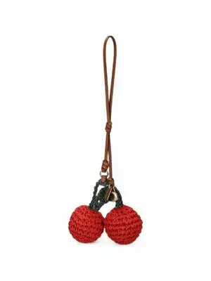 COACH Cherries Crocheted Bag Charm - Red