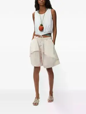Loewe Anagram Embroidered Drawstring Tank Top - White