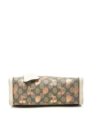 Gucci 2000-2015 Small Gg Supreme Berry Padlock Tote Bag - Neutrals