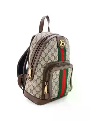 Gucci Ophidia Gg Coated Canvas And Leather Small Backpack