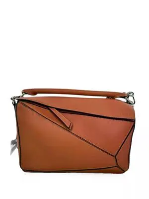 Loewe Medium Puzzle Leather Handbag - Brown