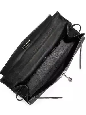 Hermès Kelly Pochette Leather Tote Bag - Black