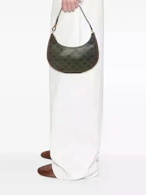 Celine 2021 Triomphe Coated Canvas Ava Shoulder Bag - Brown