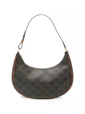 Celine 2021 Triomphe Coated Canvas Ava Shoulder Bag - Brown