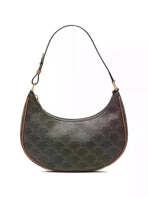 Celine 2021 Triomphe Coated Canvas Ava Shoulder Bag - Brown