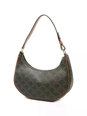 Celine 2021 Triomphe Coated Canvas Ava Shoulder Bag - Brown