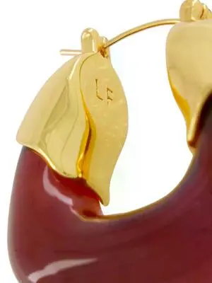 LIZZIE FORTUNATO Chunky Hoop Earrings With Resin Embellishment