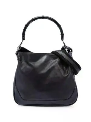 Gucci 2000-2015 Leather Bamboo Satchel - Black