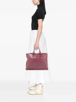 Fendi 2000-2015 Large Leather Twins Tote Bag - Pink