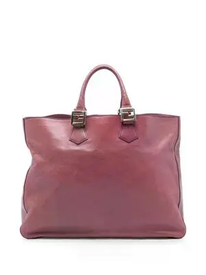 Fendi Large Leather Tote Bag - Pink