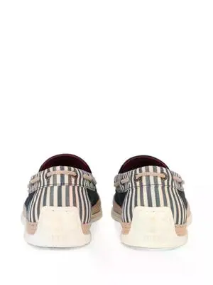 TOD'S Striped Loafers With Tassel Detail