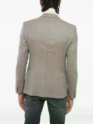 Corneliani Geometric-pattern Single-breasted Blazer