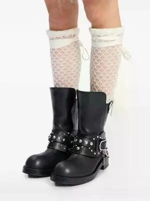 ANN DEMEULEMEESTER Ajoure-knit Leg Warmers
