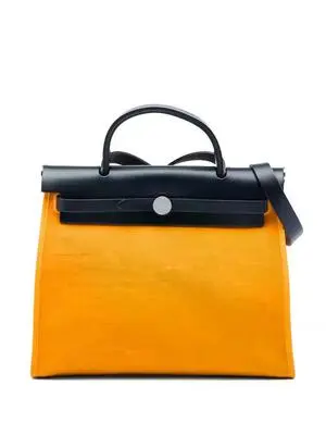 Hermès Toile Verso Herbag Zip 31 Satchel - Yellow