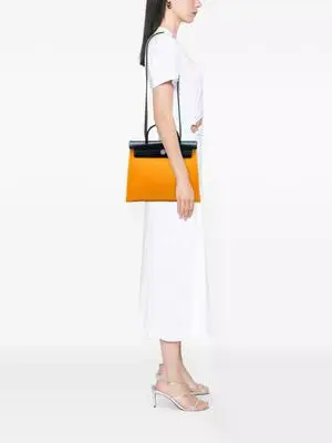 Hermès Toile Verso Herbag Zip 31 Satchel - Yellow