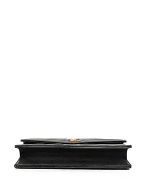 Saint Laurent Grain De Poudre Cassandre Envelope Chain Wallet Crossbody Bag