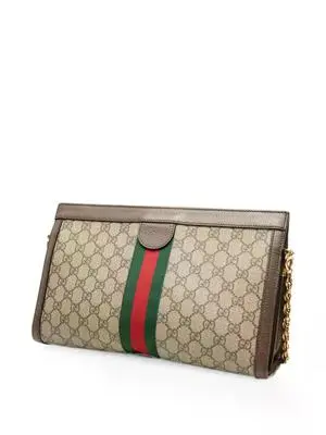 Gucci Medium Ophidia Gg Supreme Web Shoulder Bag - Neutrals