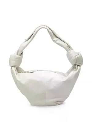 Bottega Veneta Mini Calfskin Double Knot Bag Handbag - White