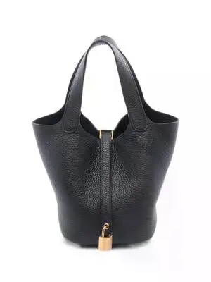 Hermès 2022 Pm Picotan Lock Tote Bag - Black