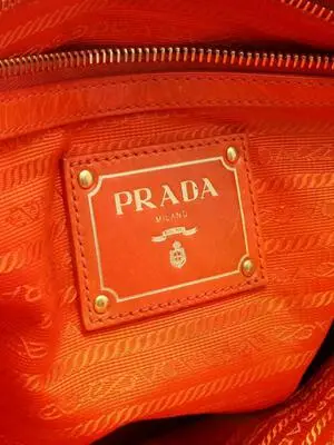Prada 2000s Logo Plaque Tote Bag