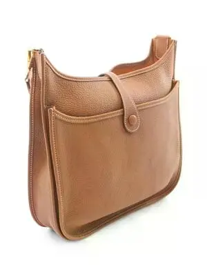 Hermès Leather Shoulder Bag With Perforated H Logo - Brown