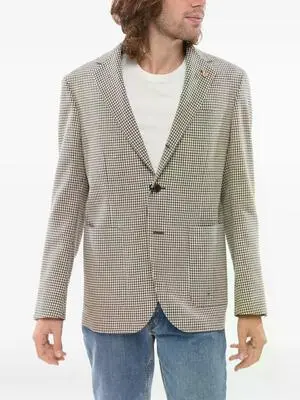 Corneliani Checked Single-breasted Blazer - Brown