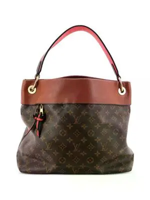LOUIS VUITTON Tuileries Monogram Canvas Leather Hobo Bag - Brown