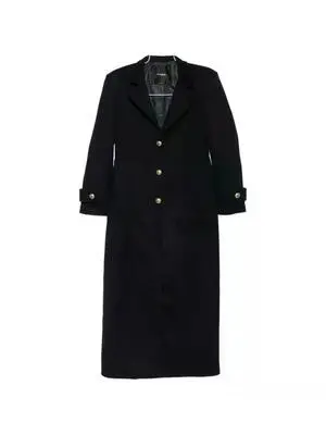 Pinko Button-up Single-breasted Coat - Blue