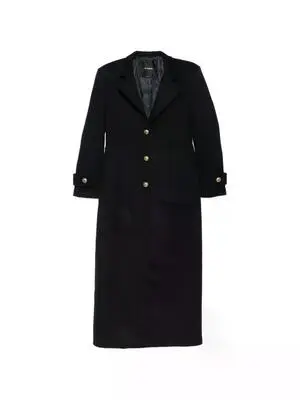 Pinko Single-breasted Coat With Notched Lapels - Blue