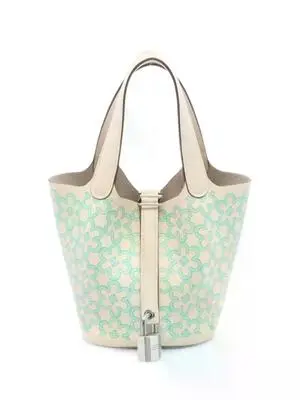 Hermès Hermès 2022 Picotin Lock Lucky Daisy Tote Bag Neutrals