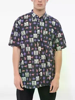 Comme Des Garçons Andy Warhol Printed Cotton Shirt - Black