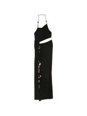 Cult Gaia Macie Bead-embellished Cut-out Maxi Dress