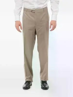 Corneliani Virgin-wool Tailored Trousers - Neutrals