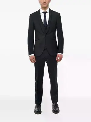 Corneliani Academy Satin-trim Suit - Black
