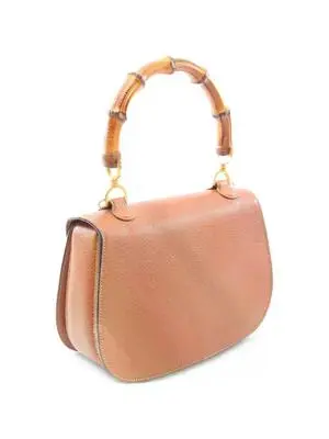 Gucci 2010s Bamboo Leather Tote Bag - Brown
